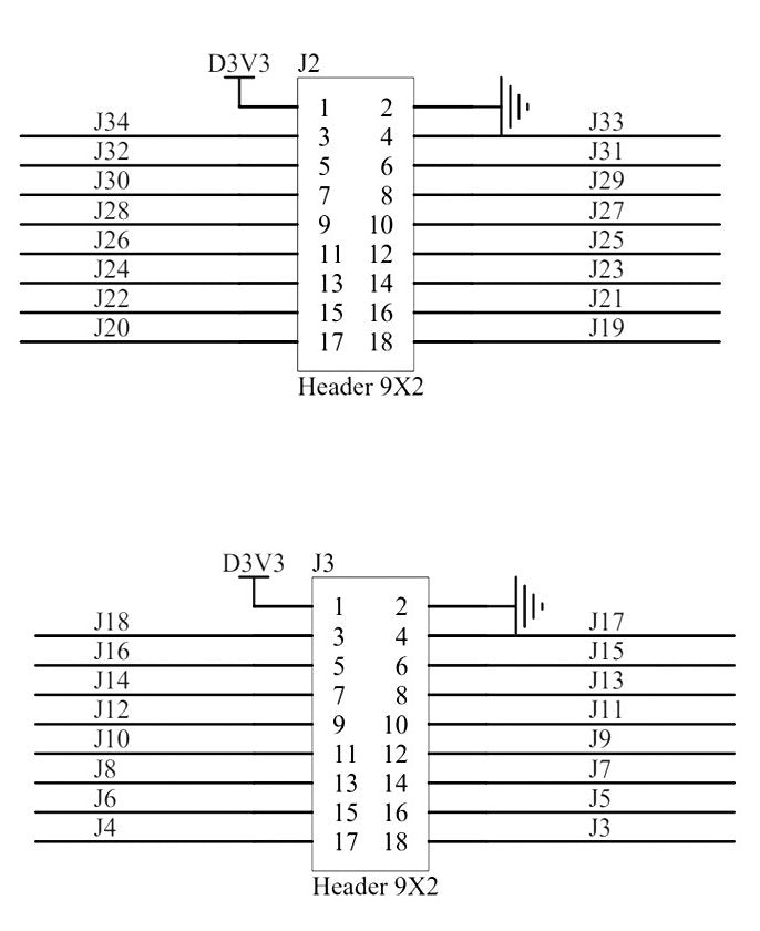 ALINX AN122: 40-pin to 2x Digital Video Port (DVP) Camera Interface Ad ...