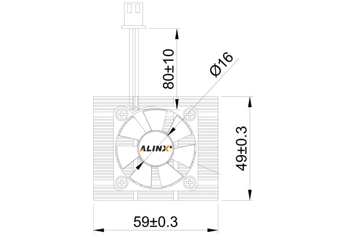 ALINX FAN6050: Official Cooling FAN 12V 59mm x 49mm – CodeRobin FPGA