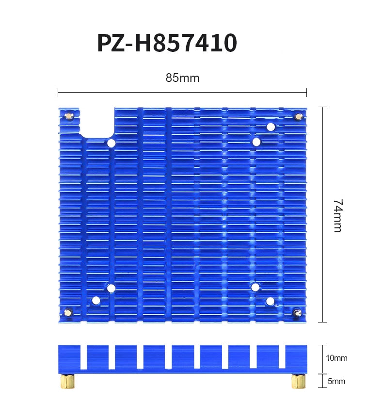 PUZHI PZ-H857410: Official Heatsink/Cooling FAN 12V 85mm x 74mm x 10mm ...